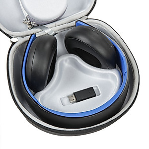 for Sony PlayStation Gold Wireless Stereo Headset PS4 Gaming Headphone Hard EVA Travel Carrying Case Bag by Hermitshell