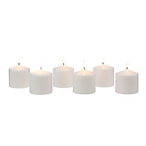 Stonebriar 18 Hour Long Burning Unscented Pillar Candles, 3x3, White , Pack of 6