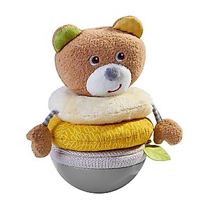 HABA Roly Poly Bear Soft Wobbling & Chiming Baby Toy