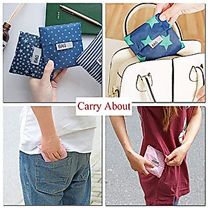 Reusable Grocery Bags Set of 2 Foldable Shopping Tote Bag,Washable, Durable and Lightweight (Reusable Grocery Bags 2 PACK)