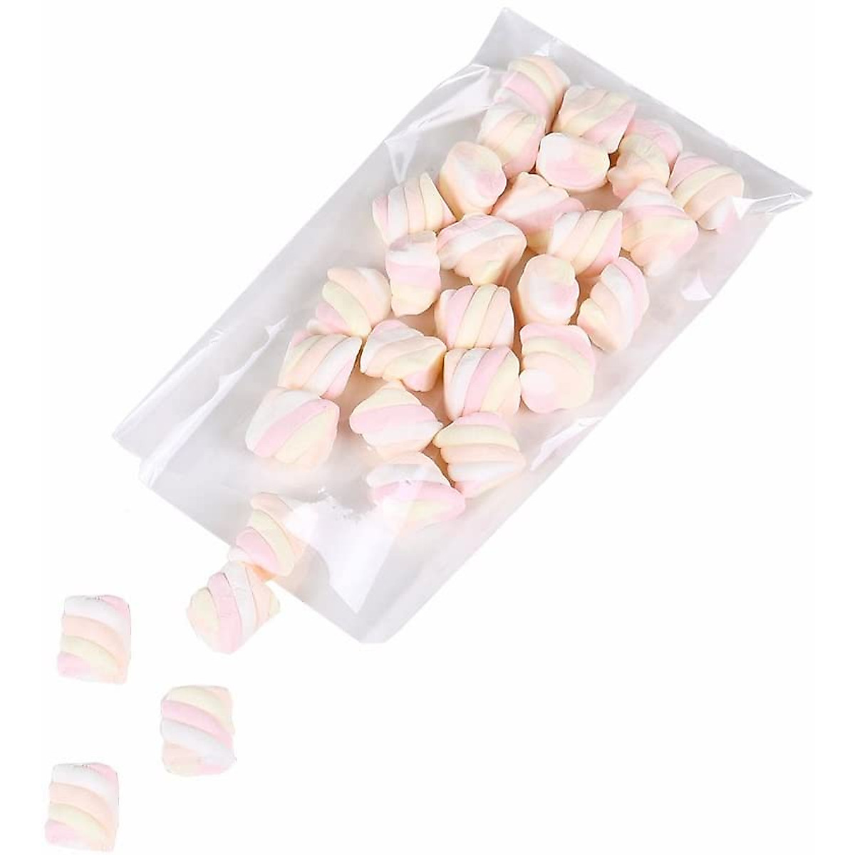 100 Pcs 8 in x 6 in Clear Flat Cello Cellophane Treat Bags Good for Bakery,Popcorn,Cookies, Candies,Dessert 1.4mil.Give Metallic Twist Ties!
