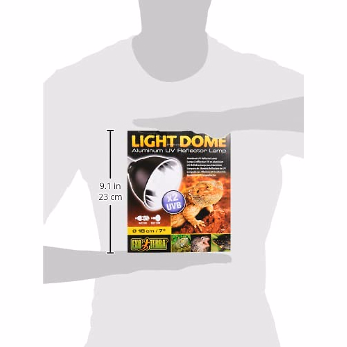 Exo Terra Light Dome, Aluminum UV Reflector Lamp for Reptile Terrariums, 5.5 Inches