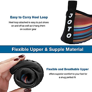 JOTO Water Shoes for Women Men Kids, Barefoot Quick-Dry Aqua Water Socks Slip-on Swim Beach Shoes for Cruise Ship Snorkeling Surfing Kayaking Beach Walking Yoga