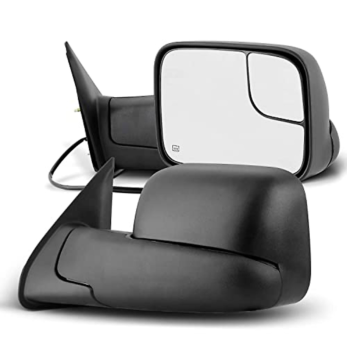 AKKON - Fits 2005-2015 Tacoma Power Heated Black Flip-up Towing Mirrors w/Manual-Folding Pair Left+Right Set
