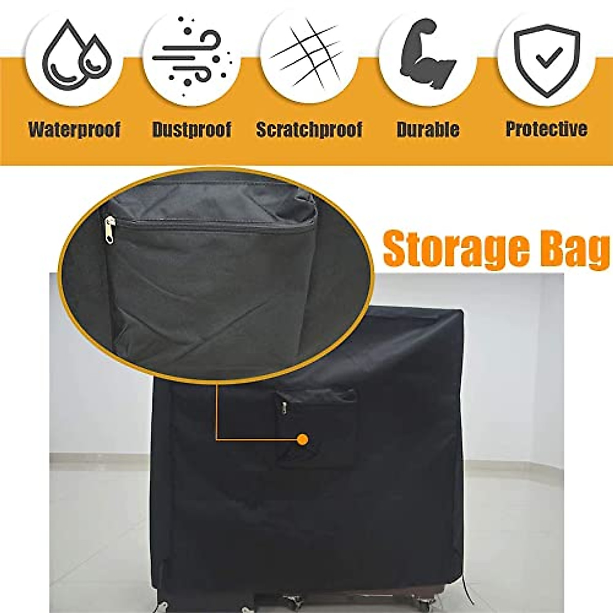 Skyour Cooler Cart Cover Waterproof Dustproof UV Portable Patio Rolling Cooler Ice Chest Party Cooler Protector Covers for 80 Quart Outdoor Patio Beverage Coolers Carts