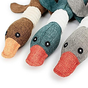 XIBANY Dog Toys Pet Mallard Duck Dog Toy for Aggressive Chewers Dog Squeaky Wild Goose Puzzle Training Toys Cute Soft Dog Chew Toy with Squeaker