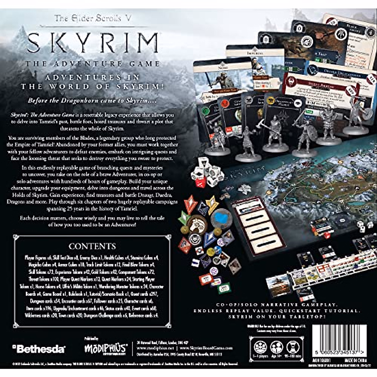 The Elder Scrolls V: Skyrim – The Adventure Game | Dungeon Crawling Strategy Board Game for Adults and Teens | Ages 14+ | 1-4 Players | Avg. Playtime 60-120 Minutes | Made by Modiphius Entertainment