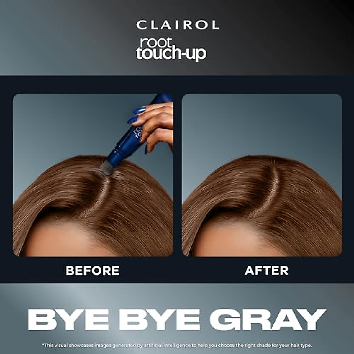 Clairol Root Touch-Up Semi-Permanent Hair Color Blending Gel, 6 Light Brown, Pack of 1