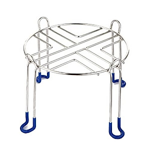 Water Filter Stand for Berkey, 8.6" Diameter 7" Tall, Compatible with Berkey Big and Travel Series Water Filter System, Polished Stainless Steel, Rubberized Non-Skid Feet