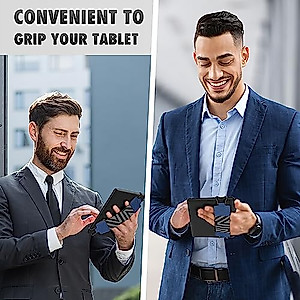 MoKo Security Hand-Strap for 6-8" Kindle eReaders Fire Tablet - Kindle/Kobo/Voyaga/Lenovo/Sony Kindle E-Book Tablet, High-Elasticity Versatile Hand Strap Lightweight Finger Grip Holder, Dark Blue