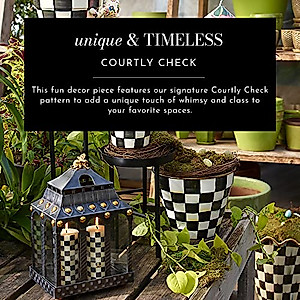 MacKenzie-Childs Courtly Check Basket, Small Decorative Basket for the Home