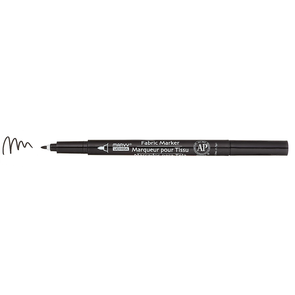 UCHIDA 522-C-1 Marvy Fine Point Fabric Marker, Black