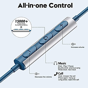 USB C Headphones for Samsung Galaxy S23 Ultra S22 S21 FE S20 Z Flip 3 Fold 4 A53 A54 USB C Earphones with Mic in-Ear Headphones Wired Earbuds USB Type C Earphones for iPad Pro Pixel 6 6a 7 OnePlus 9 8