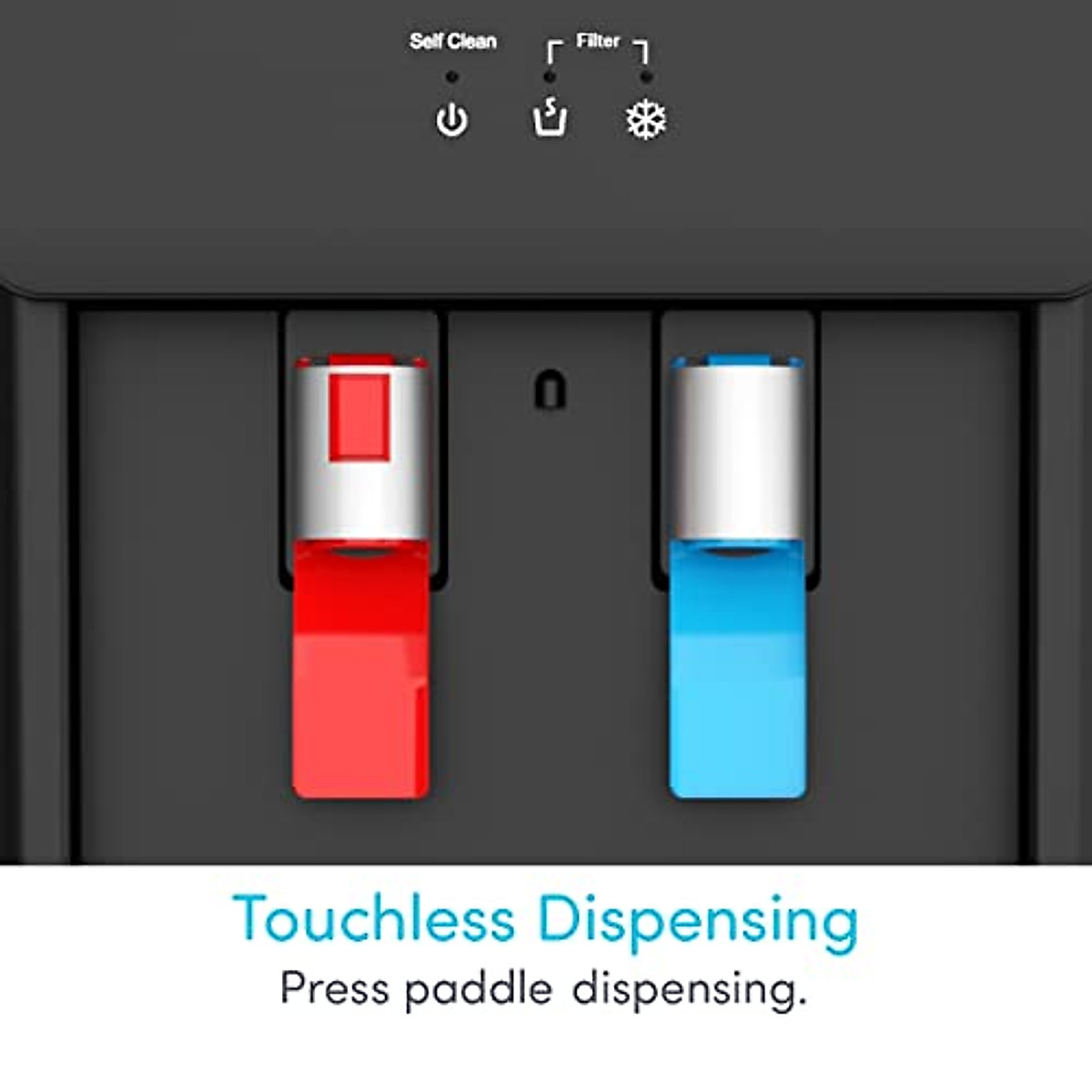 Avalon A7BOTTLELESSBLK Self Cleaning Touchless Bottleless Cooler Dispenser-Hot & Cold Water Child Safety Lock, UL/Energy Star, Black