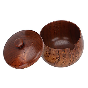 Wood Spice Jar, Easy To Classic Flip Top Spice Jar Sour Jujube Wood for Sugar for Kitchen (Large lacquer model)