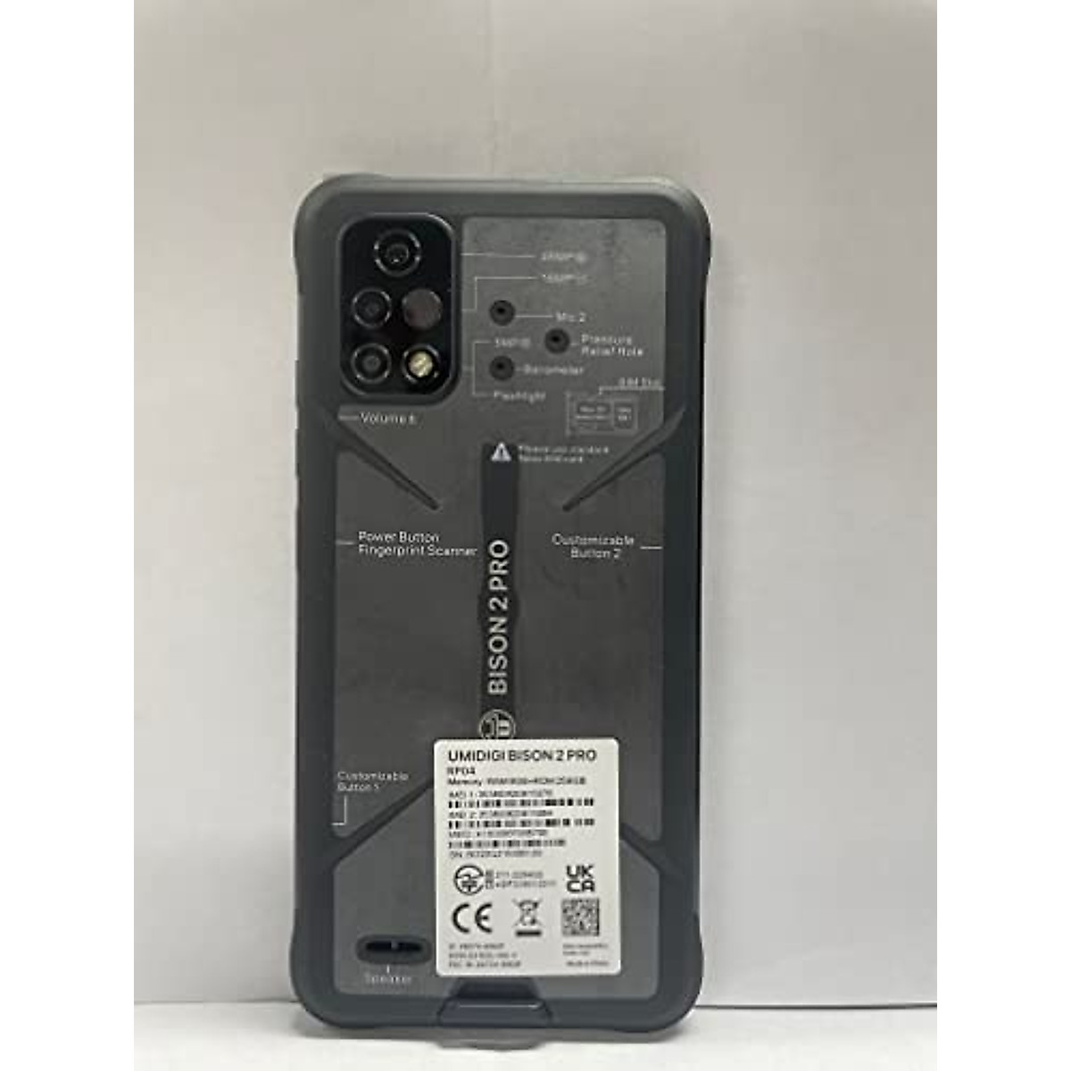 UMIDIGI Rugged Unlocked Cell Phones, Bison 2 PRO 8G+256GB, Rugged Smartphone with IP68 & IP69K, 6150mAh Mobile Phone, Android 12, NFC, 6.5" FHD, 48MP AI Triple Camera, Dual 4G, 18W, Type-C, GPS