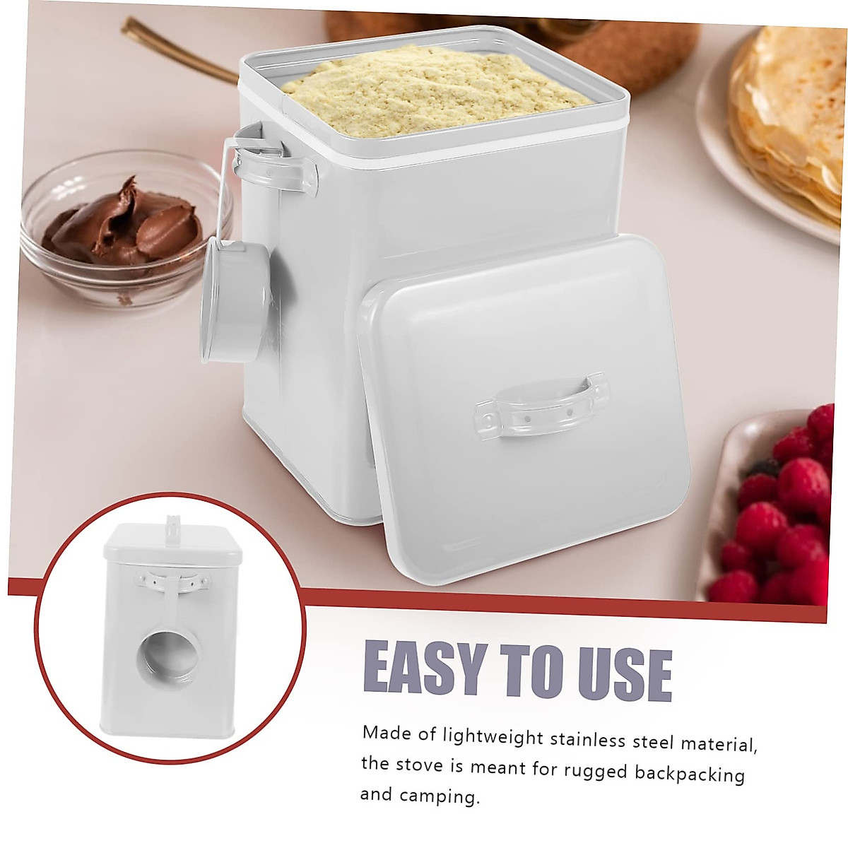 BESTOYARD 10 Lbs Box Kitchen Storage Bucket Grain Storage Container Rice Dispenser Cereal Dispenser Countertop Flour Containers Can Food Iron Rice Tin with Lid