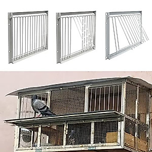 MINYULUA Pigeon Cage Door with 2pc Large Pigeon Feeder and Bird Leg Bands, Pigeon Loft Door for Parrots Bird Poultry Racing Pigeon Supplies, Food Dish Dispenser Tool