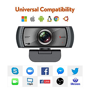 Angetube 1080P Webcam 60FPS with Microphone for Streaming, 920H Pro USB Computer HD Web Camera Video Cam for Gaming Conferencing Mac PC Laptop Desktop