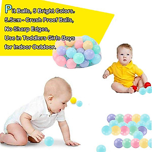 Toxz Playpen Balls Pit Pool Tent for Toddler Baby,with Basketball Hoop Shooting,Gym,Protection,Portable,Early Education,(Ship from US!)