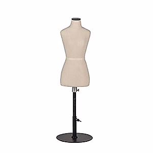 Tailors Dummy Mannequins 1:2 Scale Female Dressmakers Dummy, Small Dress Form Mannequin Manikins Adjustable Height Dollhouse Decoration Accessories Dressform Mannequin