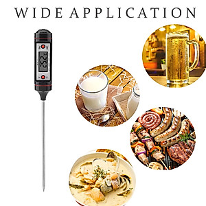 Probe Digital Thermometer,Instant Read Cooking Thermometer,Food Electronic Temperature Gauge Tester,Fahrenheit And Celsius Degree Display Switch,High Accuracy,for BBQ Food liquid Meat Temperature Test