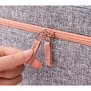 Clothes Storage Organizer with Metal Frame (Set of 2), Extra Large 66L | Foldable Storage Bin Boxes with Clear Window | Stackable, Moisture Proof, Dust Proof | Strong Carry Handles for Clothing, Bedding, Blanket, Closet | Clothes Storage (Grey)