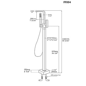 Freestanding Bathtub Faucet with Hand Shower