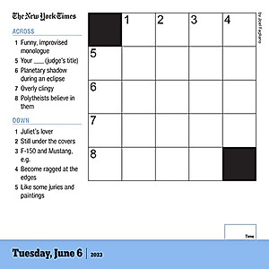 The New York Times Mini Crossword Page-A-Day Calendar for 2023: For Crossword Beginners and Puzzle Pros