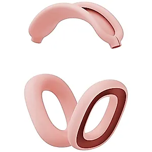 Tucana Silicon Cases Compatible for AirPods Max, Overhead Cover + Earcup Cover (Pink)