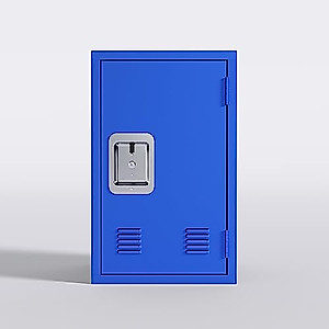 Campfun Kids Storage Locker, Metal Storage Cabinet Locker Cabinet Easy Assembly, Small Storage Cabinet Steel Locker, 24" H Single Locker, Lockers for Kids Bedroom/Home/School/Office, Blue