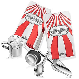 Olde Midway Movie Theater-Style Popcorn Machine Maker with 8-Ounce Kettle - Red, Vintage-Style Countertop Popper