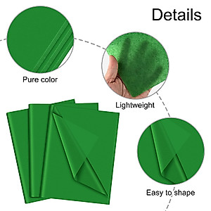 NEBURORA 60 Sheets Green Tissue Paper Bundles 120 Sheets Brown Tissue Paper for Gift Wrap Art Crafts DIY Birthday Father's Day Thanksgiving Christmas Halloween Wedding Decor