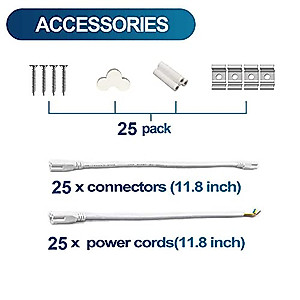 SZSKYING ( 25-Pack 8FT LED Shop Lights fixtrue,72W 7200LM 6500K,T8 LED Tube,Hight Output,Dual Row,Clear Cover,Integrated,Linkable,V Shape 8 LED Daylight White,Ceiling and Utility Shop Light Bulb.