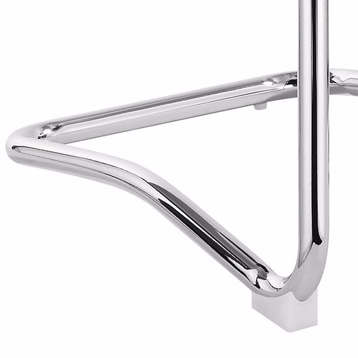 Benjara 17 Inch Cantilever Accent Side Dining Chair, Set of 4, Upholstery, Gray, White and Silver