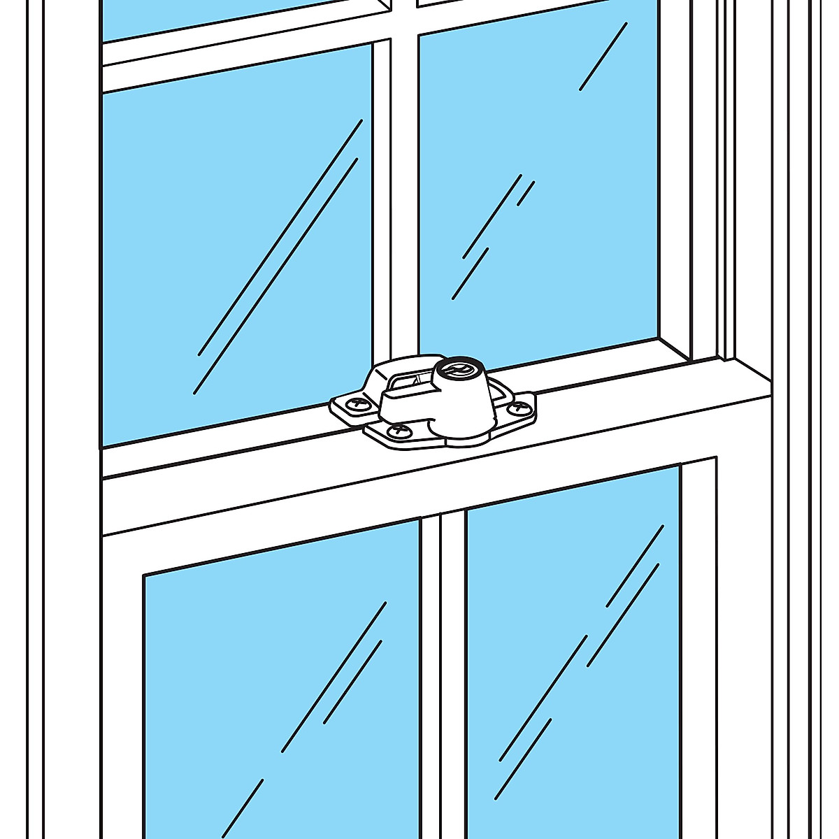 Defender Security U 9928 Sash Lock, single pack, White