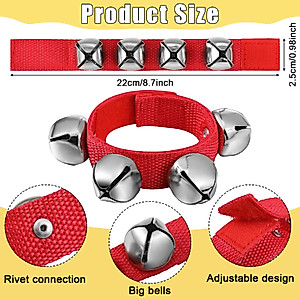 48 Pcs Wrist Band Jingle Bells 12 Musical Instruments Gift Hand Percussion Wrist Bells Wrist Shaking Music Bells for Kids Adjustable Musical Hand Bells Set for Adults Baby