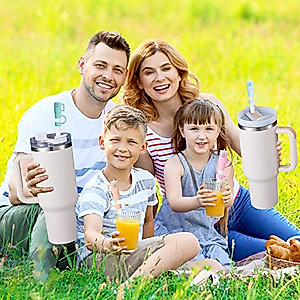 5PCS Straw Cover Cap for Stanley Cup, Silicone Straw Topper fit Stanley 30&40 Oz Tumbler with Handle, 10mm Drinking Straw Tip Covers for Stanley Cups Accessories. (Color 1)