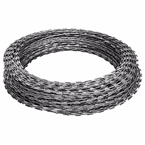 Razor Wire 2 pcs Helical Wire Fence Concertina Wire Galvanized Steel vidaXL