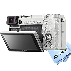 Sony Alpha a6000 (White) Mirrorless Digital Camera with 16-50mm Lens + 32GB Card, Tripod, Case, and More (18pc Bundle) (Renewed)