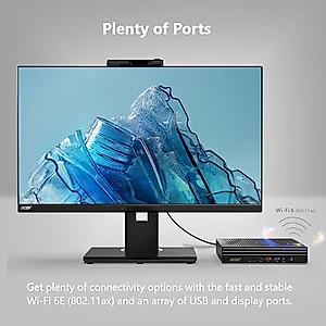 Acer Veriton Vero Mini VVN4690GT-I516G5 Desktop | Intel Core i5-12400T | 16 GB DDR4 | 512 GB PCIe 4.0 SSD | Wi-Fi 6E | USB KB & Mouse | Windows 10 Pro 64-bit (Free Upgrade to Windows 11 Pro 64-bit)