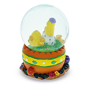Easter Egg Delight: Mini Water Snow Globe with Chicks Decorating
