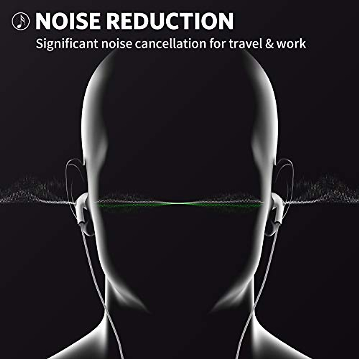 2 Pack Earbuds, Wired Earbuds, High Definition Earphones, Noise Isolating in Ear Headphones, Deep Bass, Crystal Clear Sound, Compatible with iPhone, iPad, Samsung Smartphones and Tablets (White)