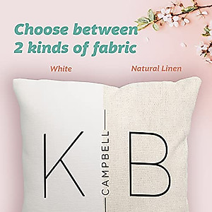 Pattern Pop - Personalized Wedding Throw Pillow - Couple Decorative Pillow - Celebrate Anniversaries and Weddings in Style - 17” x 17” Square Cover and Pillow - Monogram