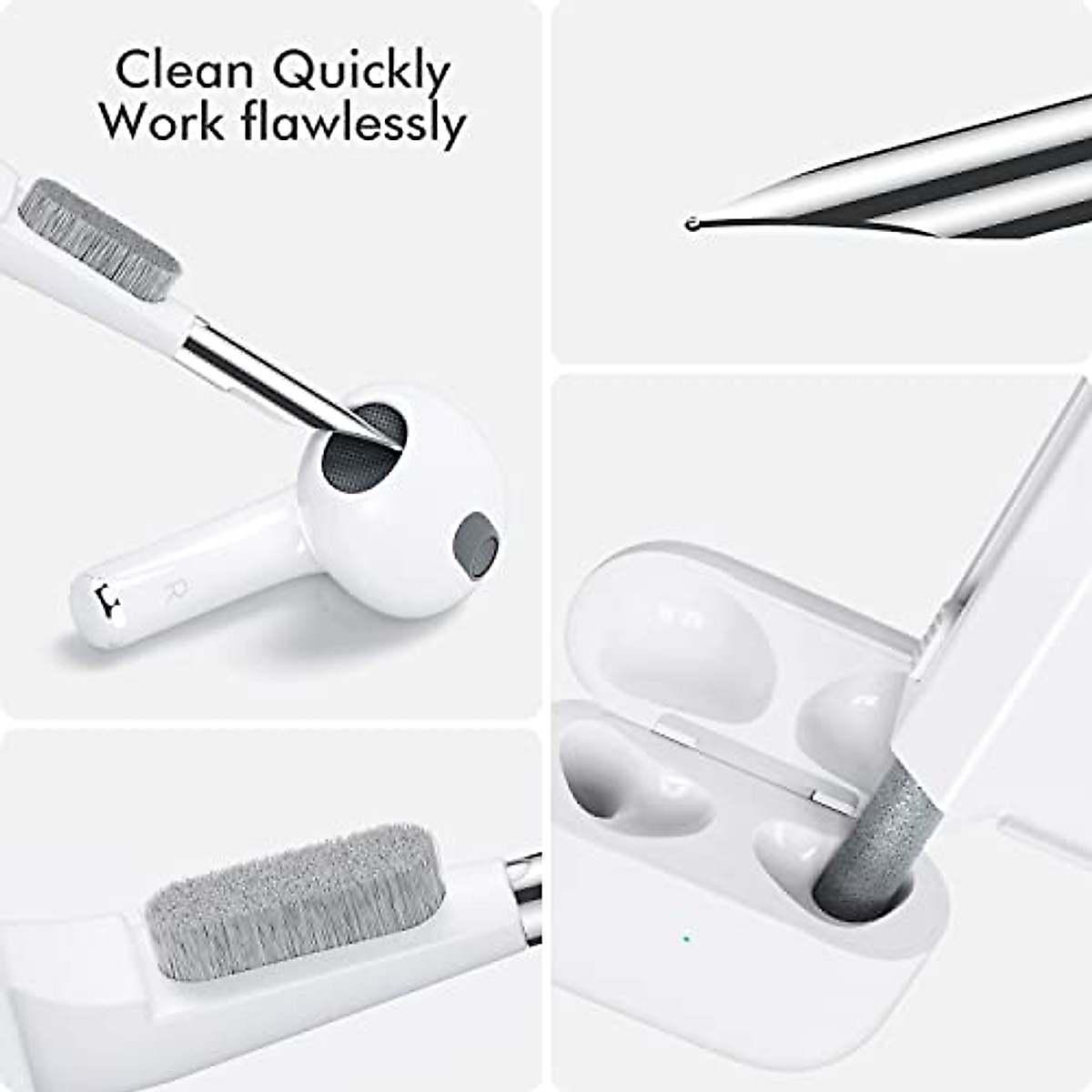 Cleaner Kit for Airpods Pro 1 2 3, Multi-Function [8 in 1] Cleaning Kit for Earphone, Smartphones, Tablets, Laptop, Keyboard Cleaning Tool for iPhone iPod