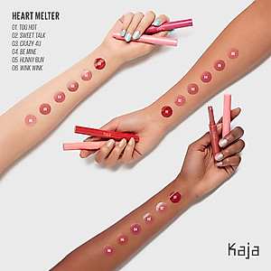 Kaja Lip Gloss - Heart Melter | High-shine, Glossy Finish, Playful Bubblegum Pink, Moisturize, 02 Sweet Talk, 0.04 Oz