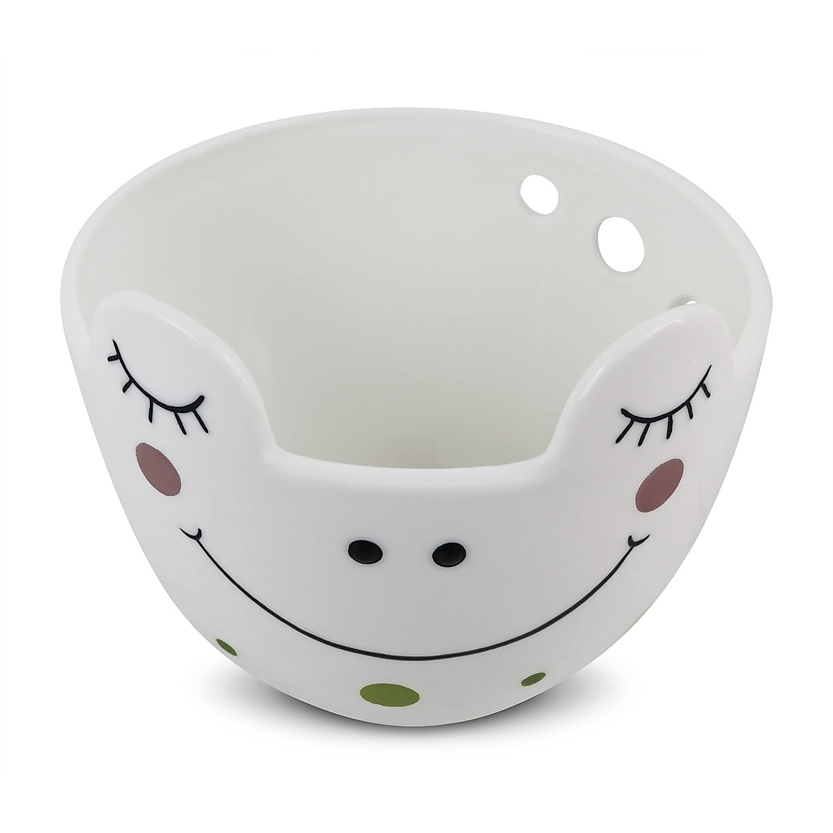 Generic Frog Ceramic Yarn Bowl for Knitting and Crocheting. This Decorative Wool HolderYarn Organizer Makes a Great Gift for Crochet Lovers. (Frog)