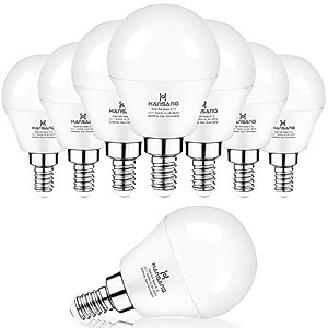 hansang E12 LED Bulb 5000K Daylight 8 Pack Ceiling Fan Light Bulbs, A15 Candelabra LED Bulbs for Chandelier,6W 60W Incandescent Equivalent,600LM,120V,Non-dimmable