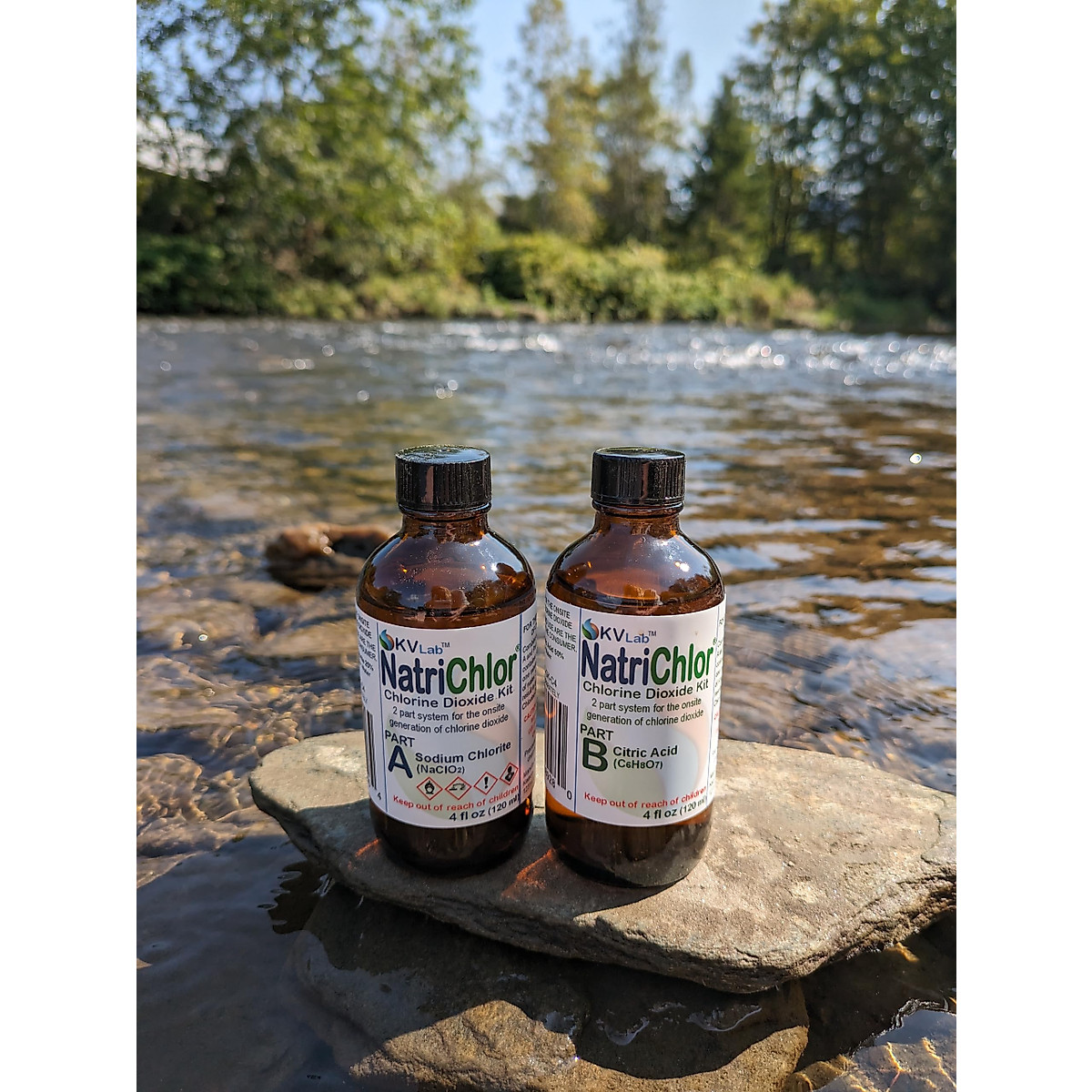 NatriChlor The Original CD w/Citric Acid in Glass 4 oz Bottles