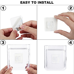 5 Pack Plastic Wall Folders, Clear Single Pocket Hanging Wall File Organizer, Durable Wall Mount File Holder for Office Home Bathroom, 8.7” x 1.8” x 4.7”